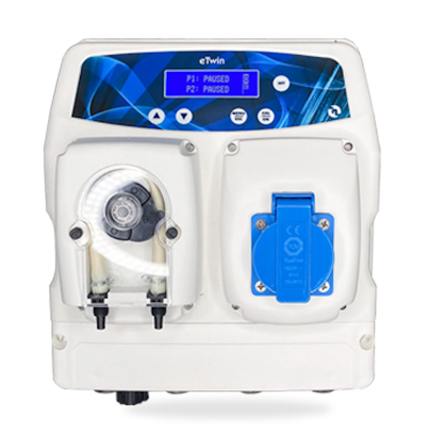 eTwin Dual pH-EV Control 1,5l/h pH adagoló, sóbontó vezérlő komplett - 1.5bar telepítőkészlettel ...