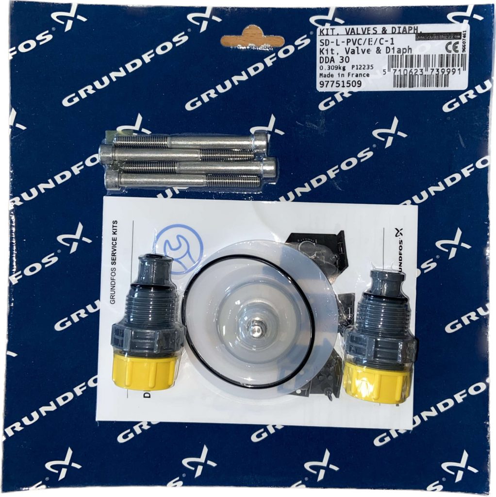 Grundfos adagolószivattyú javítókészlet Kit, szelepek/membrán, SD-L-PVC ...